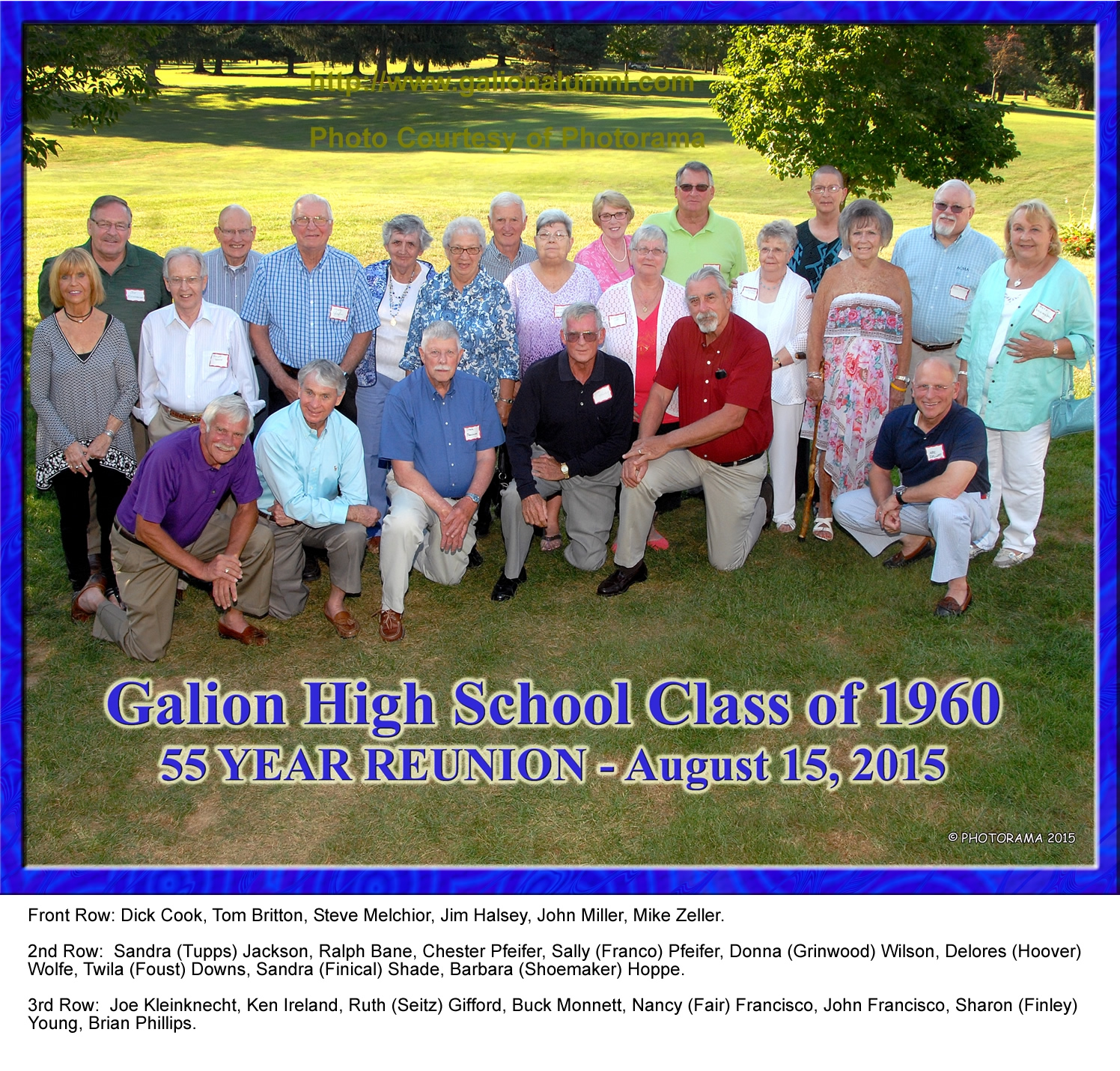 Galion Alumni Association - Galion Ohio - Class of 1960 Group Reunion ...