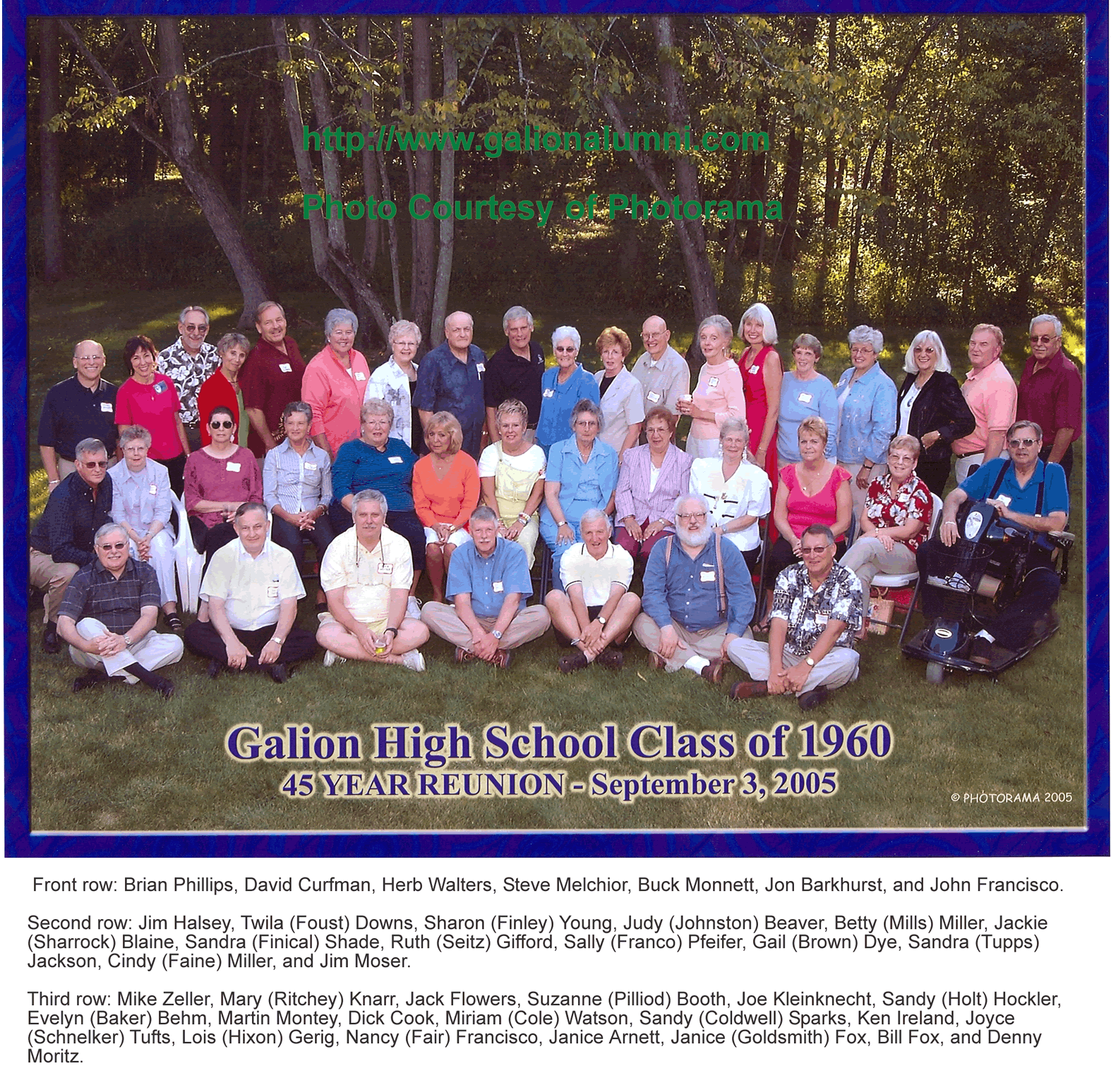 Galion Alumni Association - Galion Ohio - Class of 1960 Group Reunion ...
