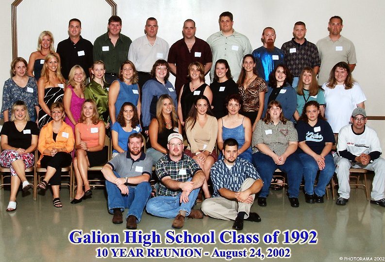 Galion Alumni Association - Galion Ohio - Class of 1992 Group Reunion Photo